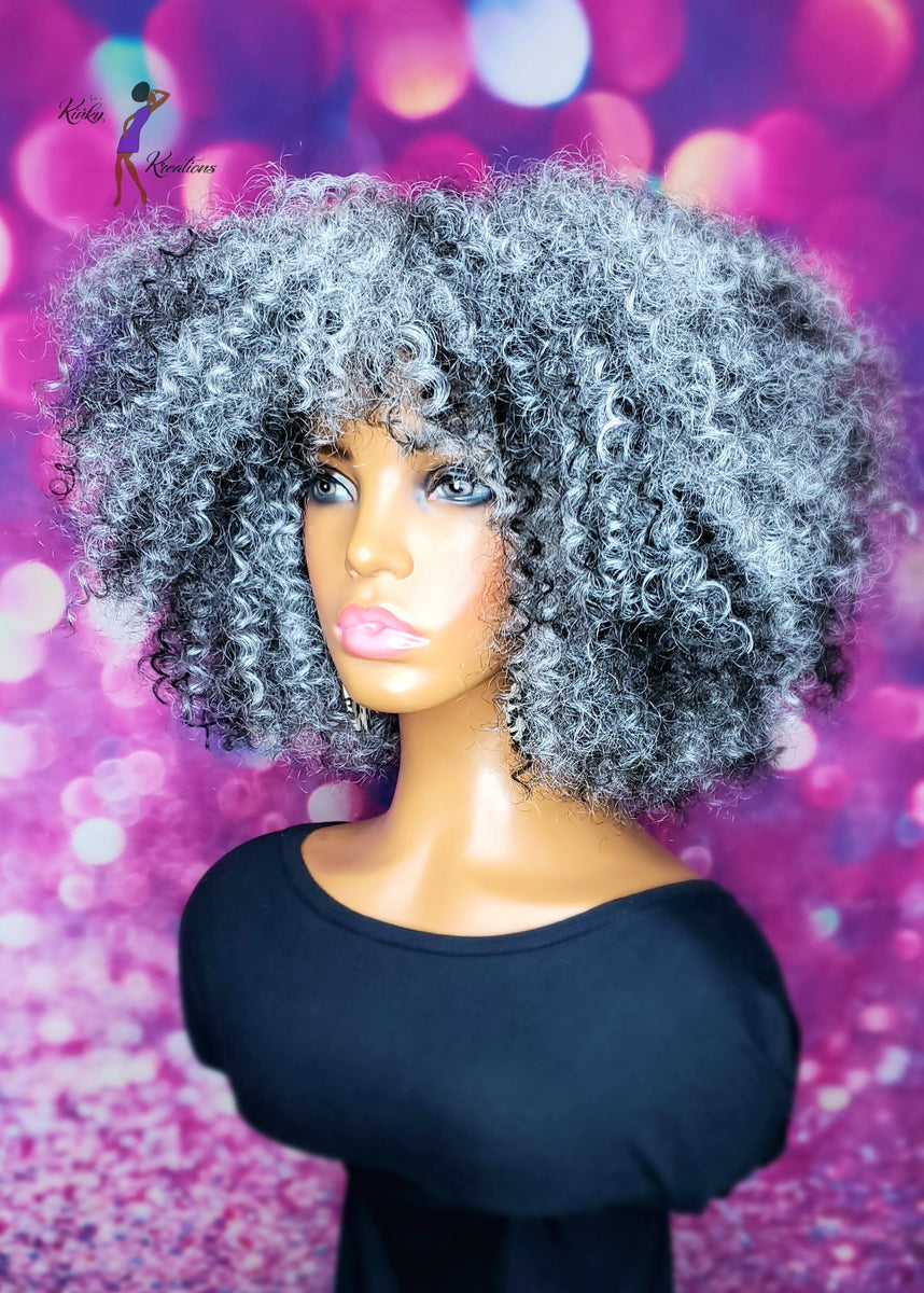 READY TO SHIP // Synthetic Crochet Wig "Foxy Frizzy Kinky Curl ...